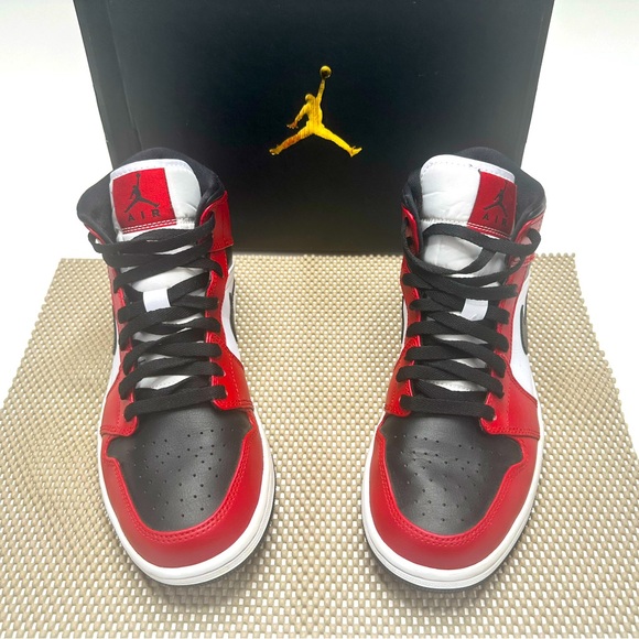 Jordan | Shoes | Mens Air Jordan Mid Chicago Blk Toe | Poshmark